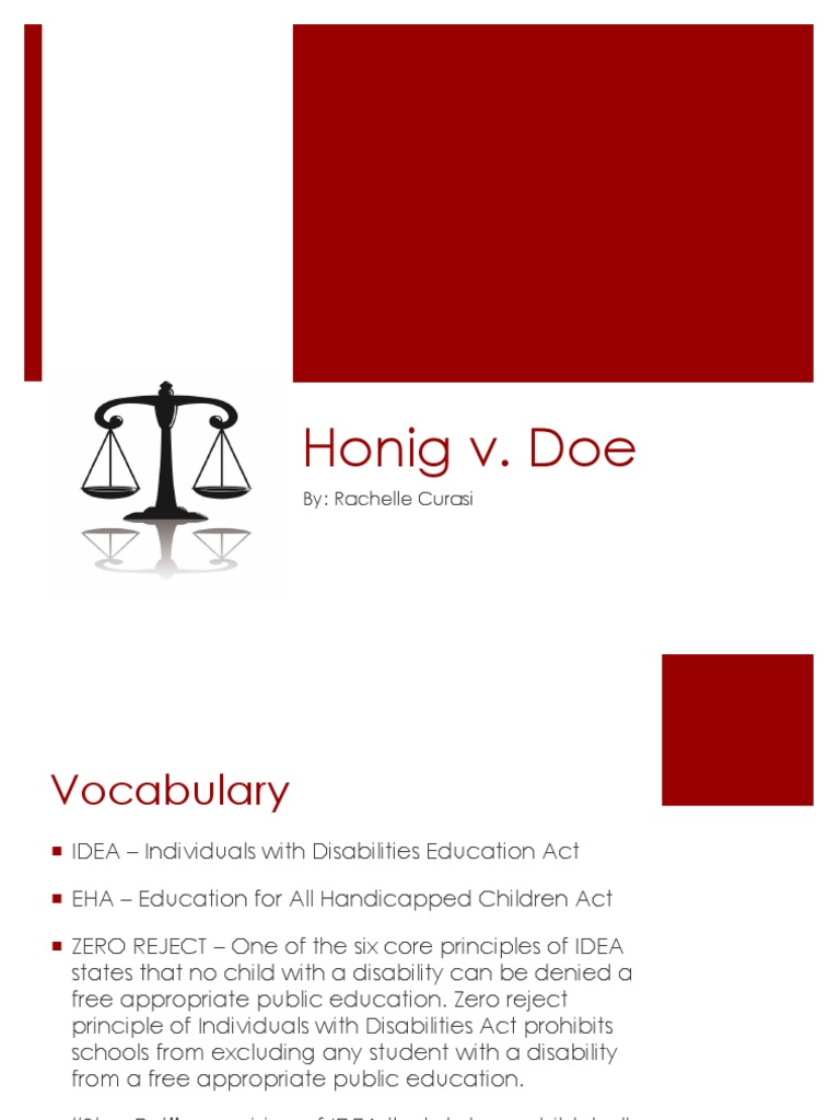 Honig V Doe | PDF | Special Education | Behavioural Sciences