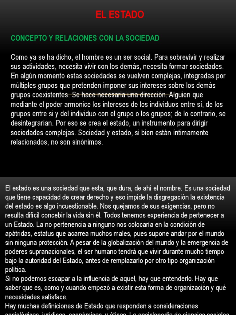 Estado: Concepto, Origen y Elementos | PDF | Nación | Estado (política)
