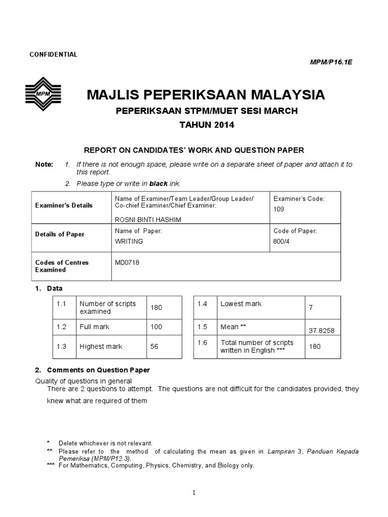 Sample Report Muet...... Rosni | PDF | Nature