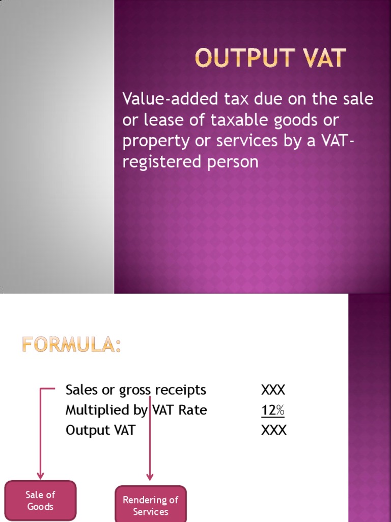 Output Vat | PDF | Value Added Tax | Receipt