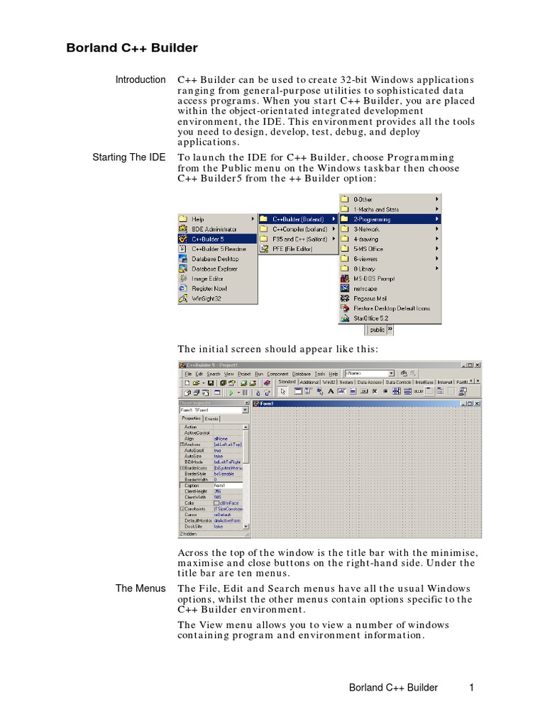 Borland C++ Builder | PDF | Integrated Development Environment ...