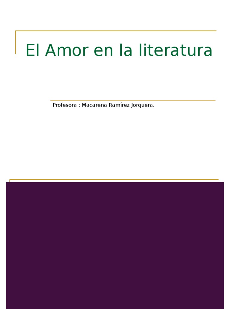 El Amor en La Literatura | PDF | utopía | Amor