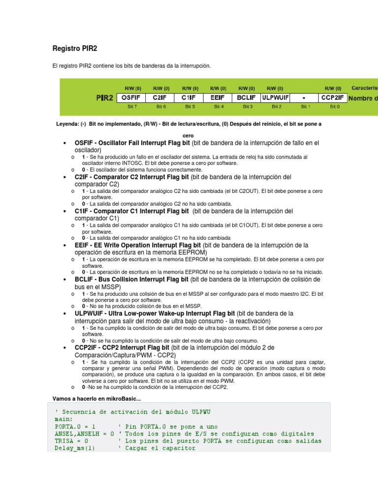 Registro PIR2 | PDF | Lenguaje ensamblador | Programa de computadora