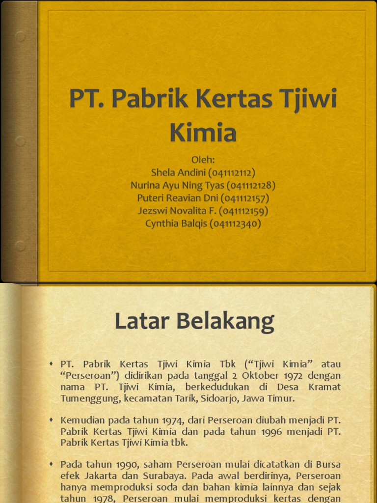 Tjiwi Kimia | PDF
