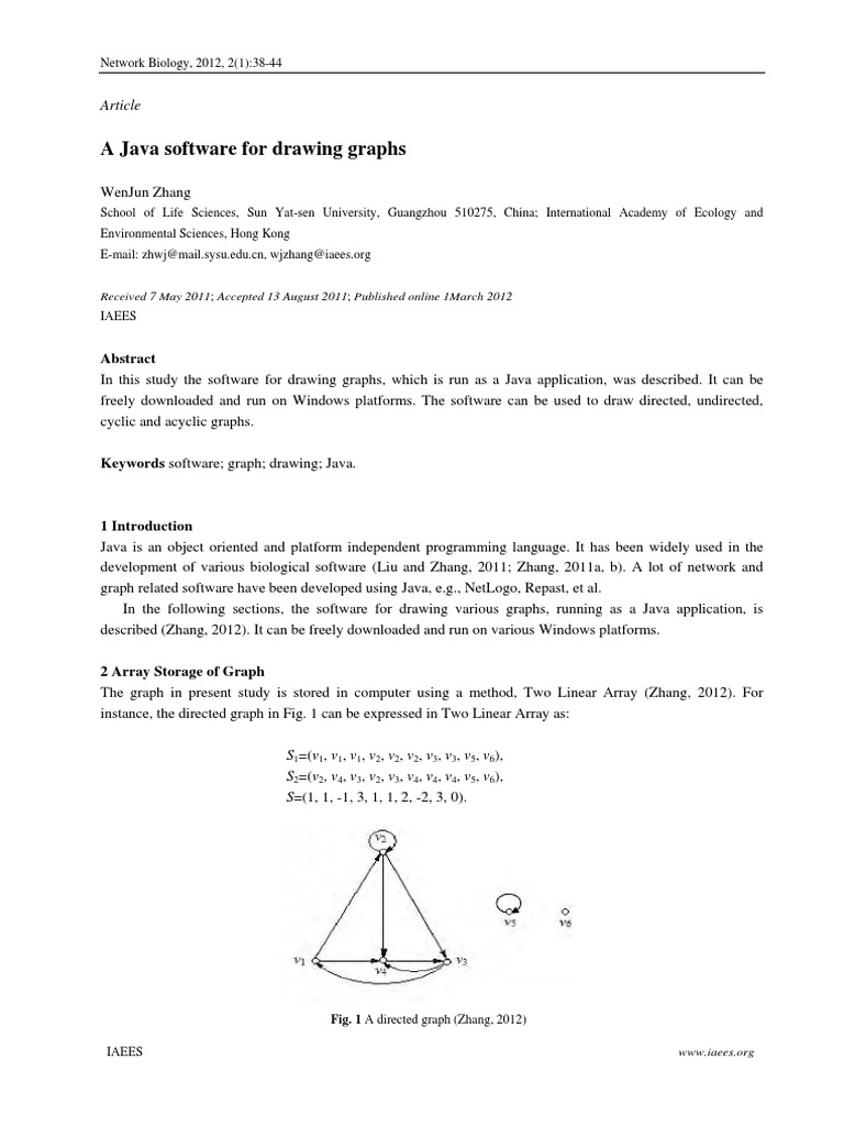 A Java Software For Drawing Graphs: Article | Download Free PDF ...