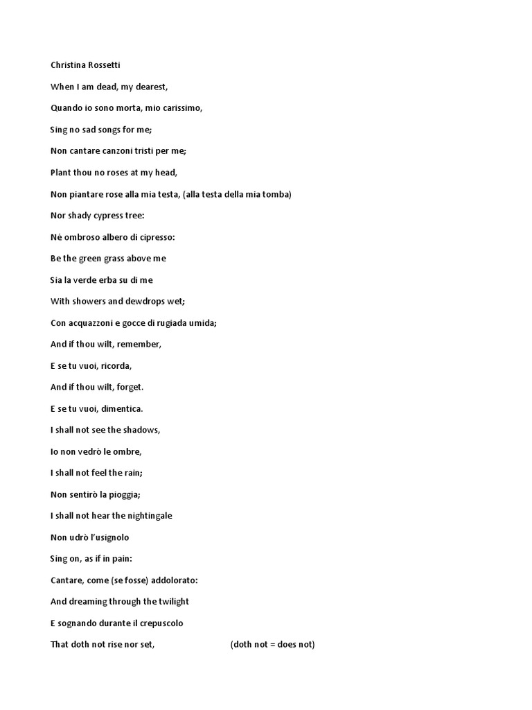Christina Rossetti | PDF | Poetry