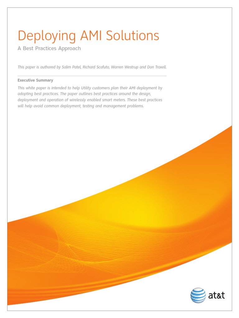 Deploying AMI Solutions | PDF | Ip Address | Smart Grid