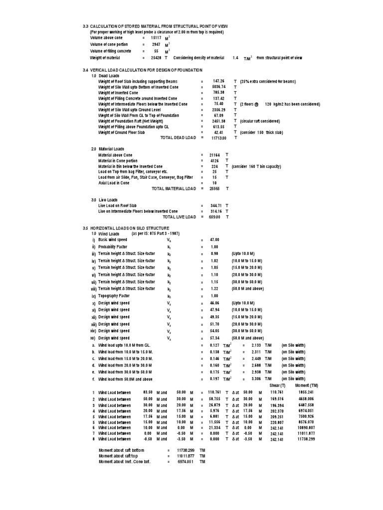 Structural Load Calculations | PDF | Bending | Stress (Mechanics)
