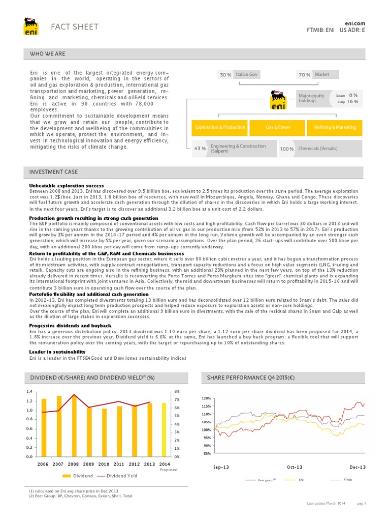 Eni Sintesi Eng | Download Free PDF | Natural Gas | Economies