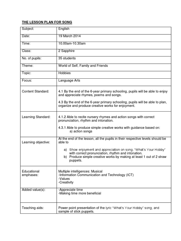 Lesson Plan Presentation | PDF | Lesson Plan | Communication