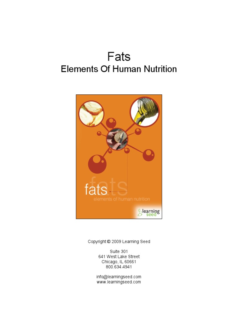 1156 Fats Elements of Human Nutrition Guide - Copy 2 | PDF | Fat ...