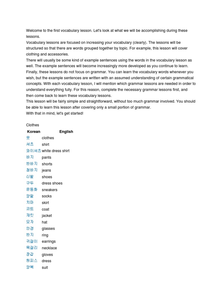 Korean Voc | PDF | Korean Language | Vocabulary