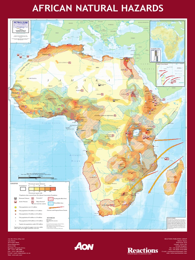 ISDR Map African Natural Hazards | Physical Geography | Nature