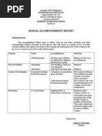 Accomplishment Report | PDF | Kindergarten | Preschool