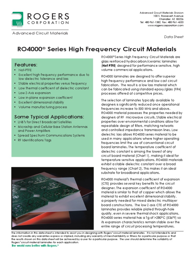 E Rogers 4350b HF WWW - Multi Circuit Boards - Eu | PDF | Printed ...