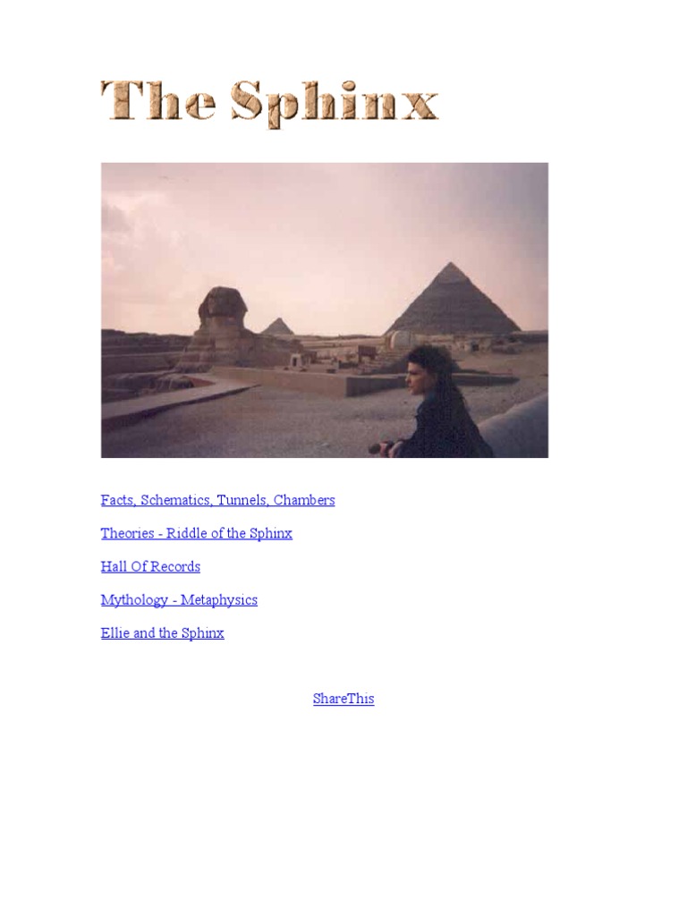 Facts About The Sphinx | PDF | Sphinx