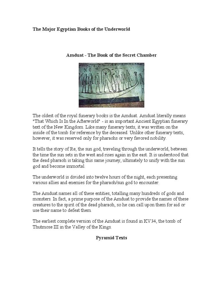 Egyptian Underworld Texts Explained | PDF | Ancient Egyptian Religion ...
