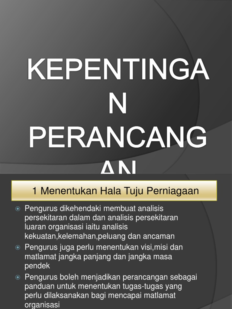 Kepentingan Perancangan | PDF