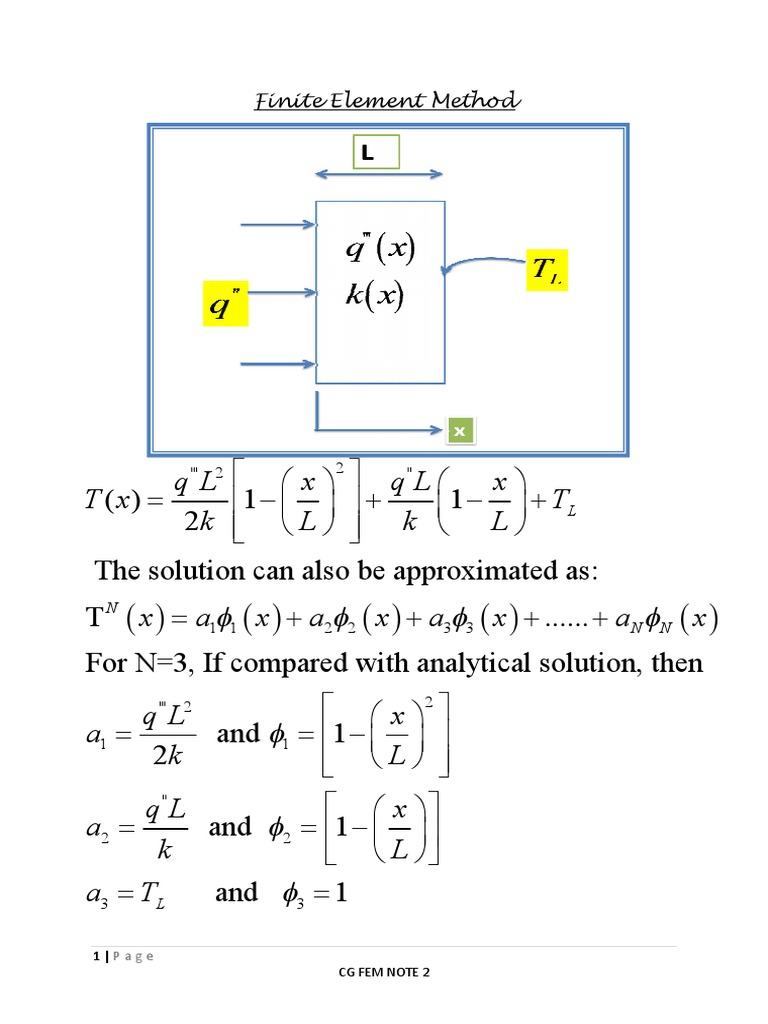 Finite Element Method (CG NOTE 2) | PDF | Finite Element Method | Analysis