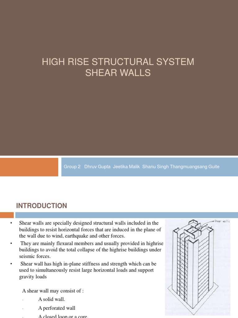Shear Walls in High-Rise Structures | PDF | Wall | Framing (Construction)