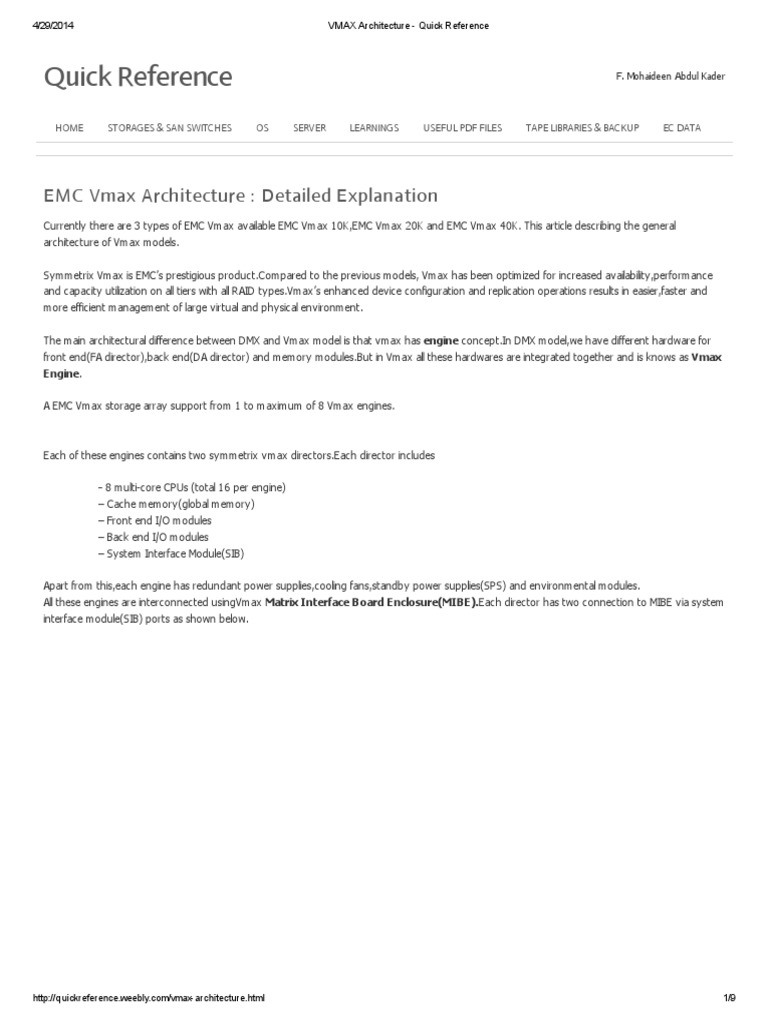 VMAX Architecture | PDF | Computer Data Storage | Central Processing Unit