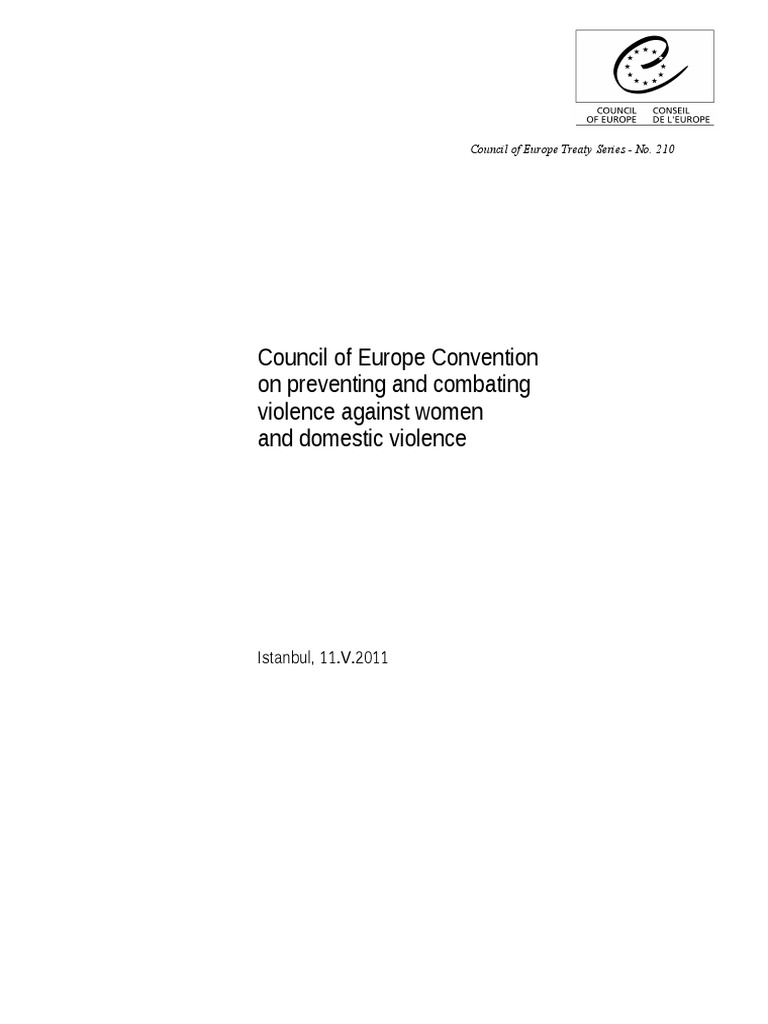 Council Of Europe Convention On Preventing And Combating Violence
