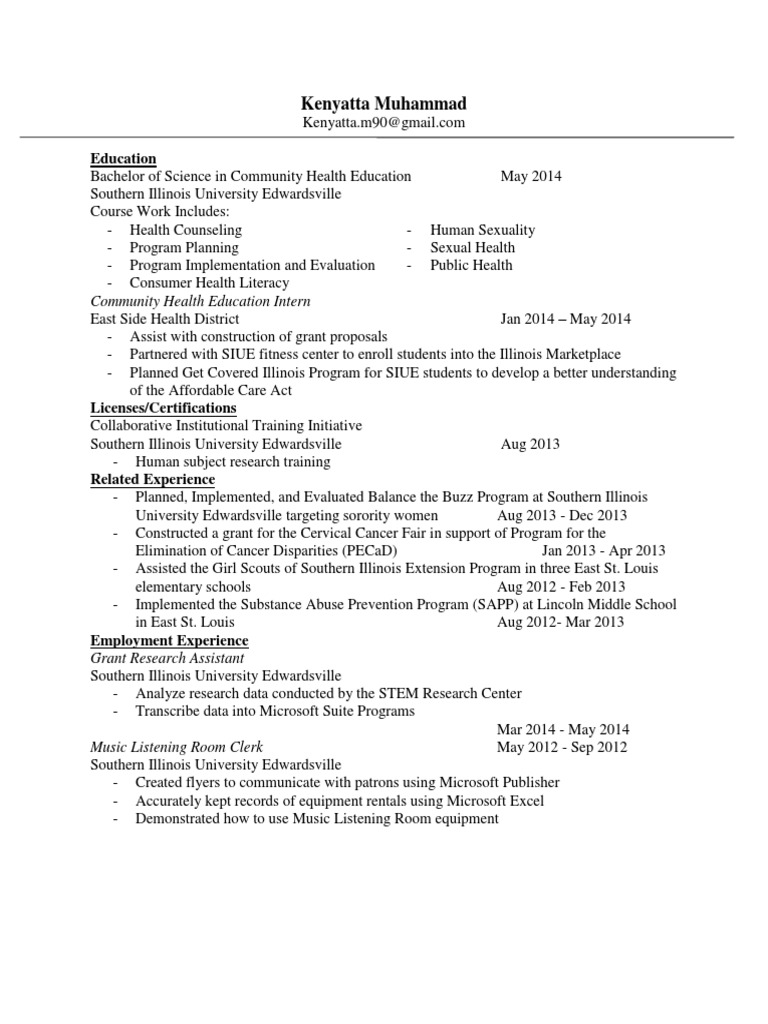 Kenyatta Muhammad: Education | PDF