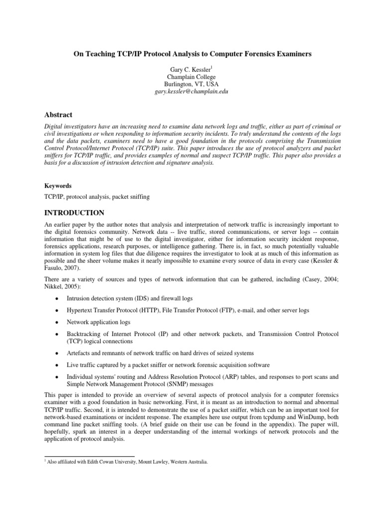 Protocol Analysis | PDF