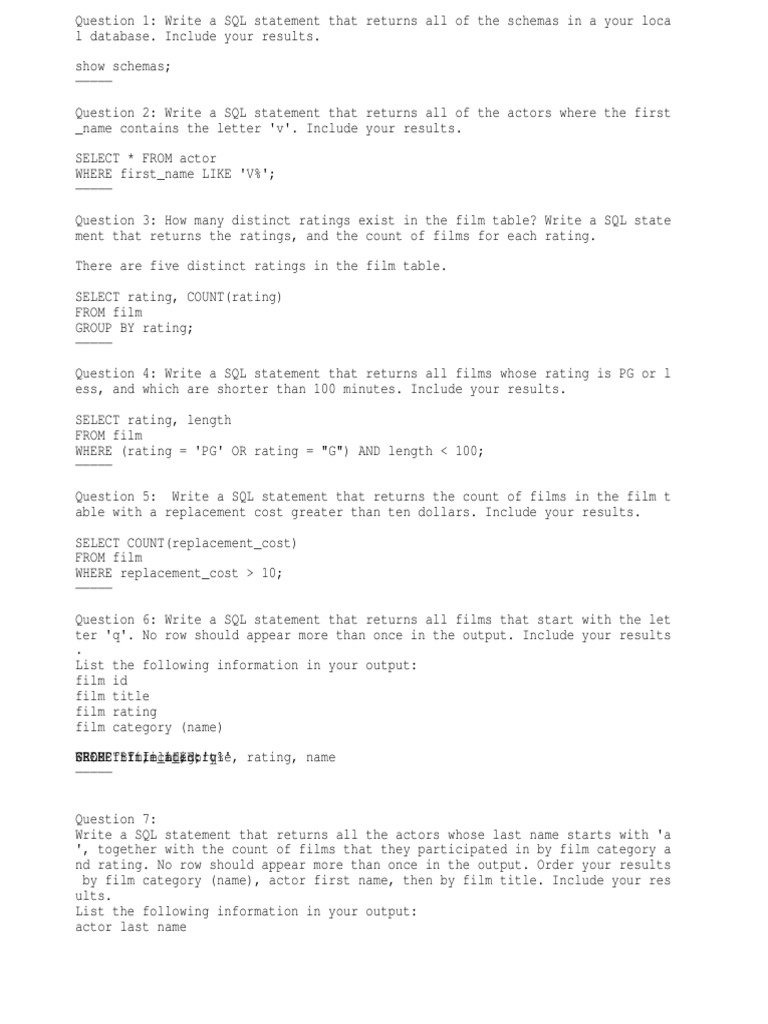 Lab 2 | PDF | Sql | Table (Database)