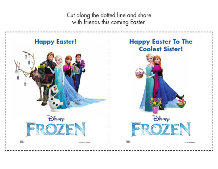 Frozen Character Easter Cards | PDF | Easter | Leisure