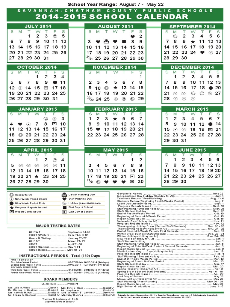 2014-15 School Year Calendar | PDF | Observances | Festival