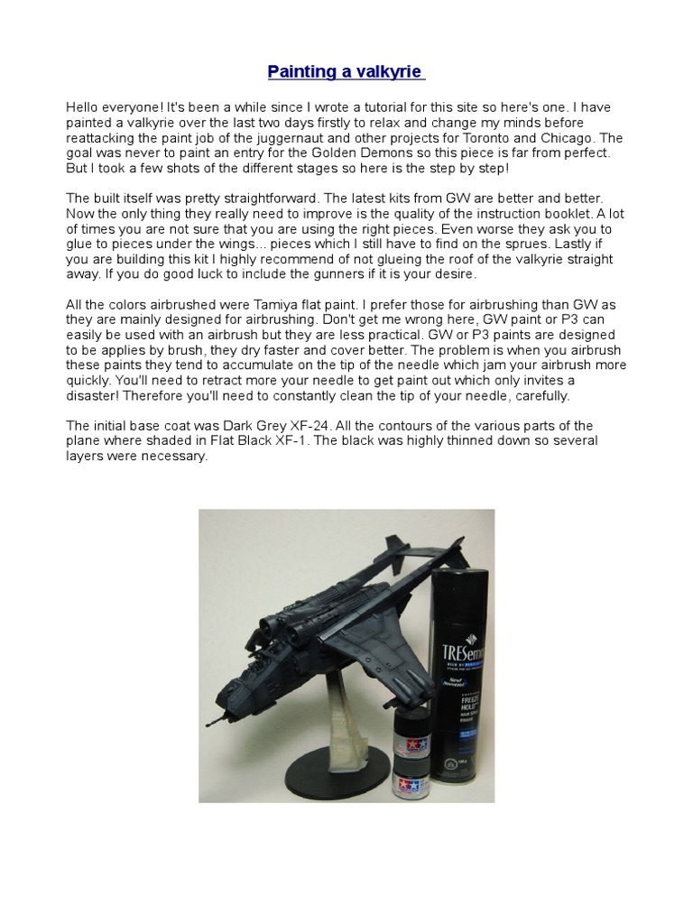 Step-by-Step Valkyrie Painting Guide | PDF | Varnish | Paint