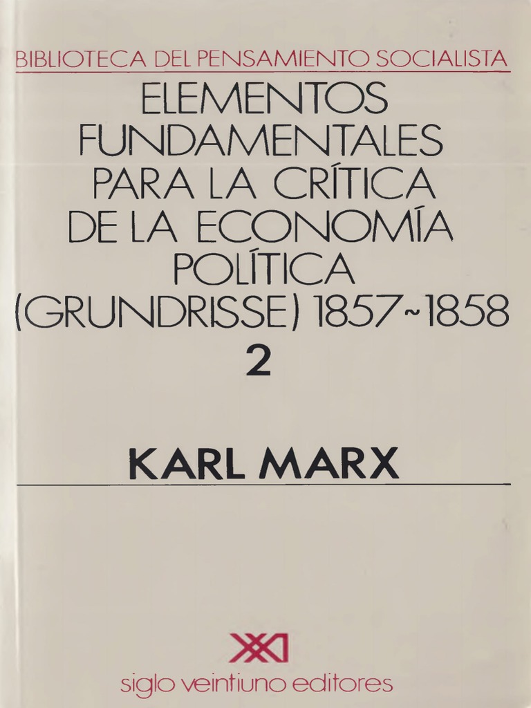 Karl Marx Grundrisse Tomo II | PDF