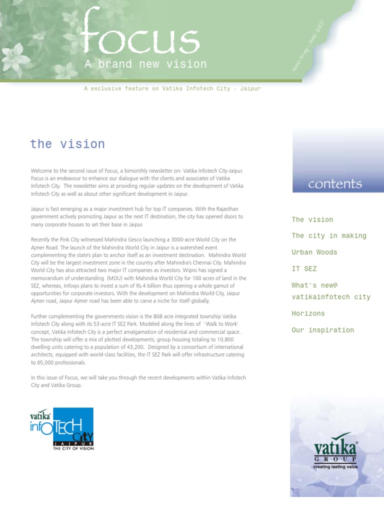 Focus: The Vision | PDF | Shopping Mall | Business