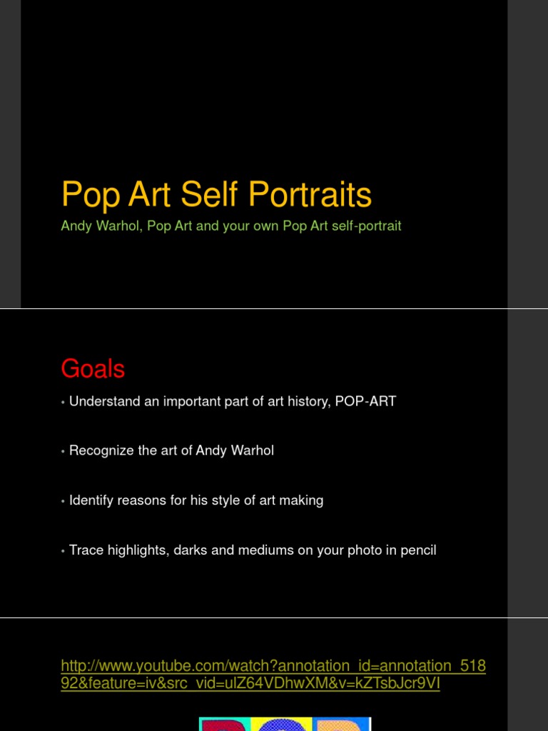 Pop Art Self Portraits | PDF | Andy Warhol | Art Media