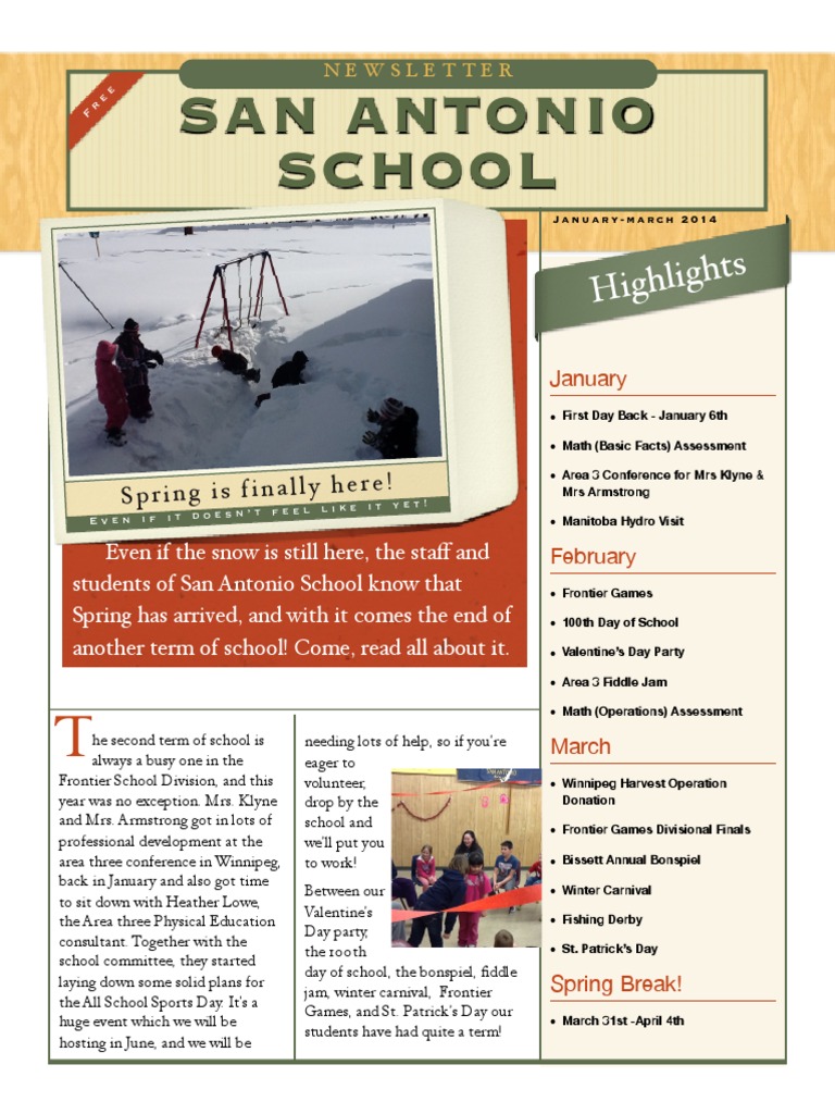Spring Newsletter 2014-Locked | PDF | Foods | Schools