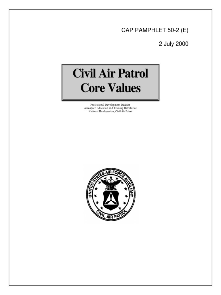 CAPP 50-2 Core Values - 07/02/2000 | PDF | Civil Air Patrol | Leadership
