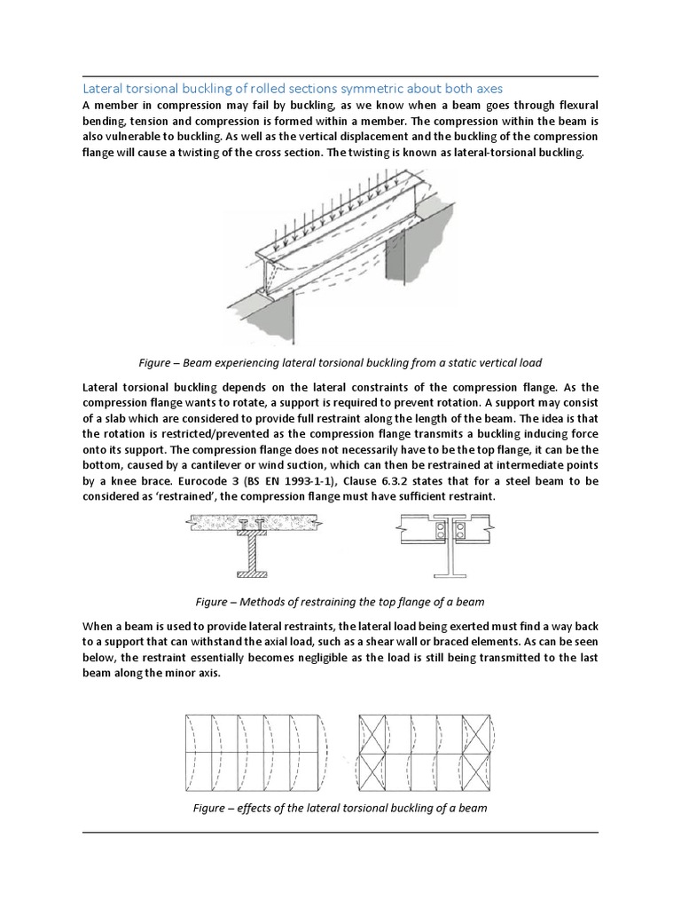 Lateral Torsional Buckling Guide | PDF | Buckling | Beam (Structure)