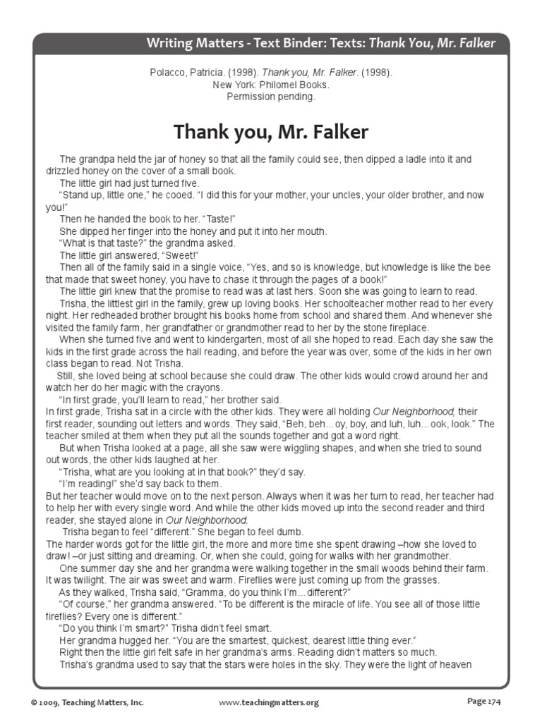 Thank You Falker | PDF