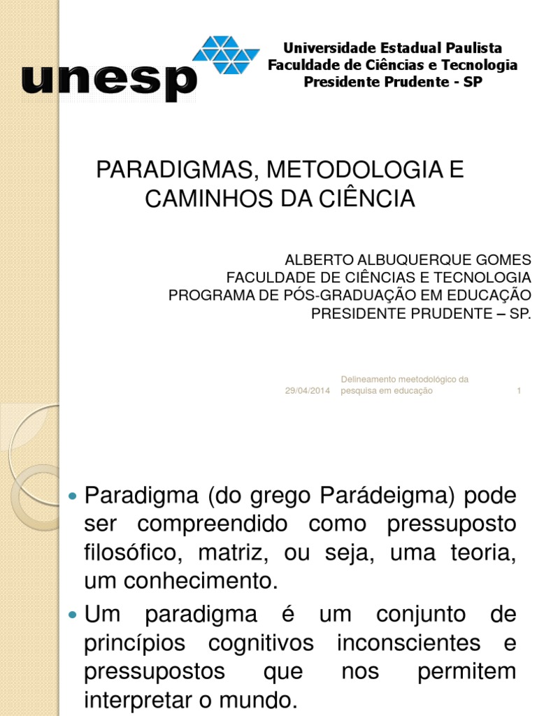 Paradigmas e Metodologia Científica | PDF | Paradigma | Science