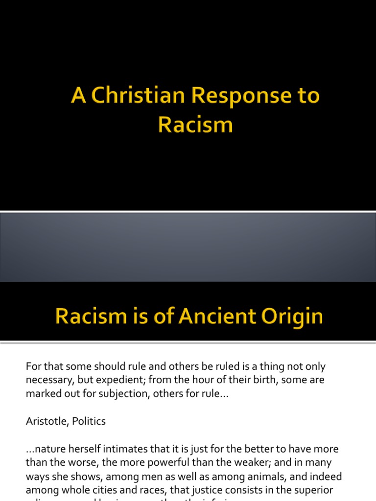 Christian Perspectives on Racism | PDF | Racism | Discrimination & Race ...