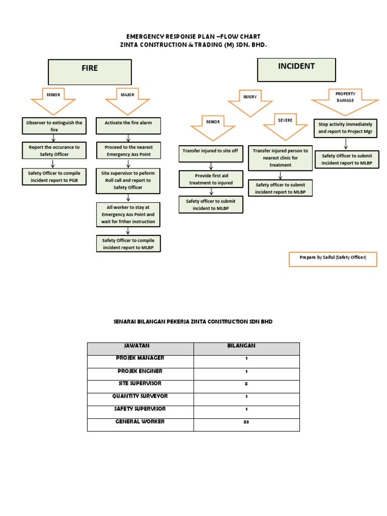 Emergency Action Plan Flow Chart