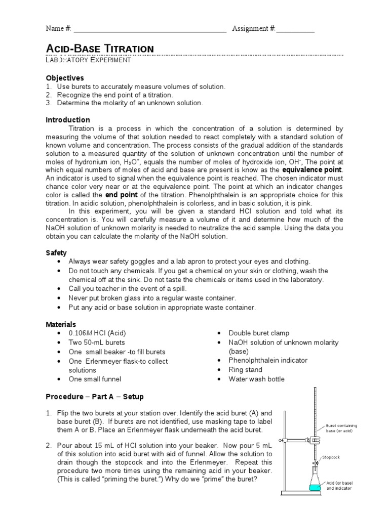Titration Lab | PDF | Laboratories | Titration