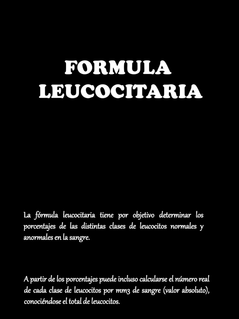 Formula Leucocitaria | PDF | Leucocito | Nucleo celular