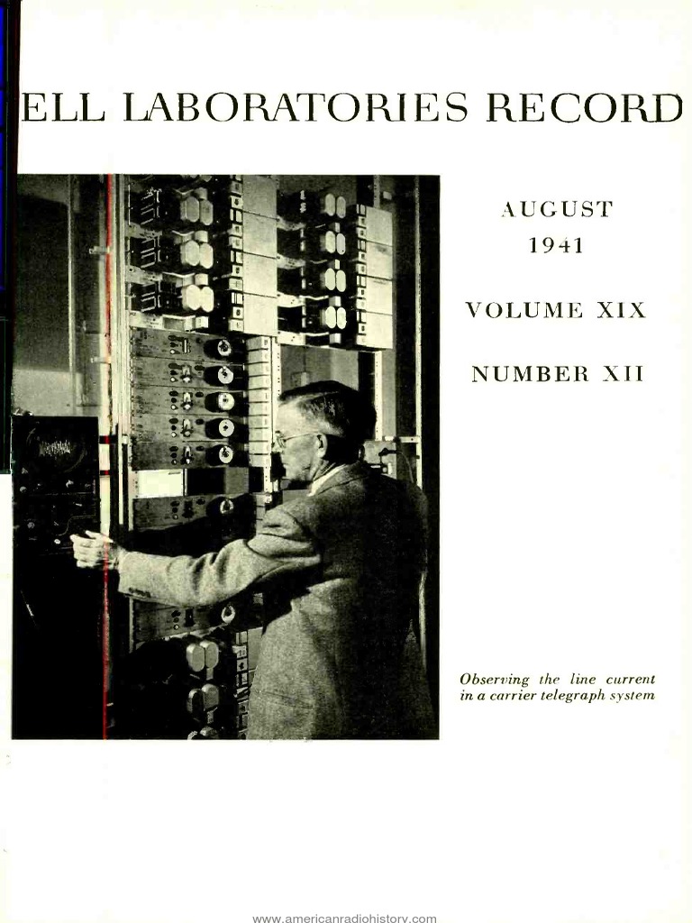 Bell Laboratories Record 1941 08 | PDF | Language Arts & Discipline ...