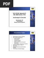 ACI 318-08, Appendix D | PDF | Concrete | Screw
