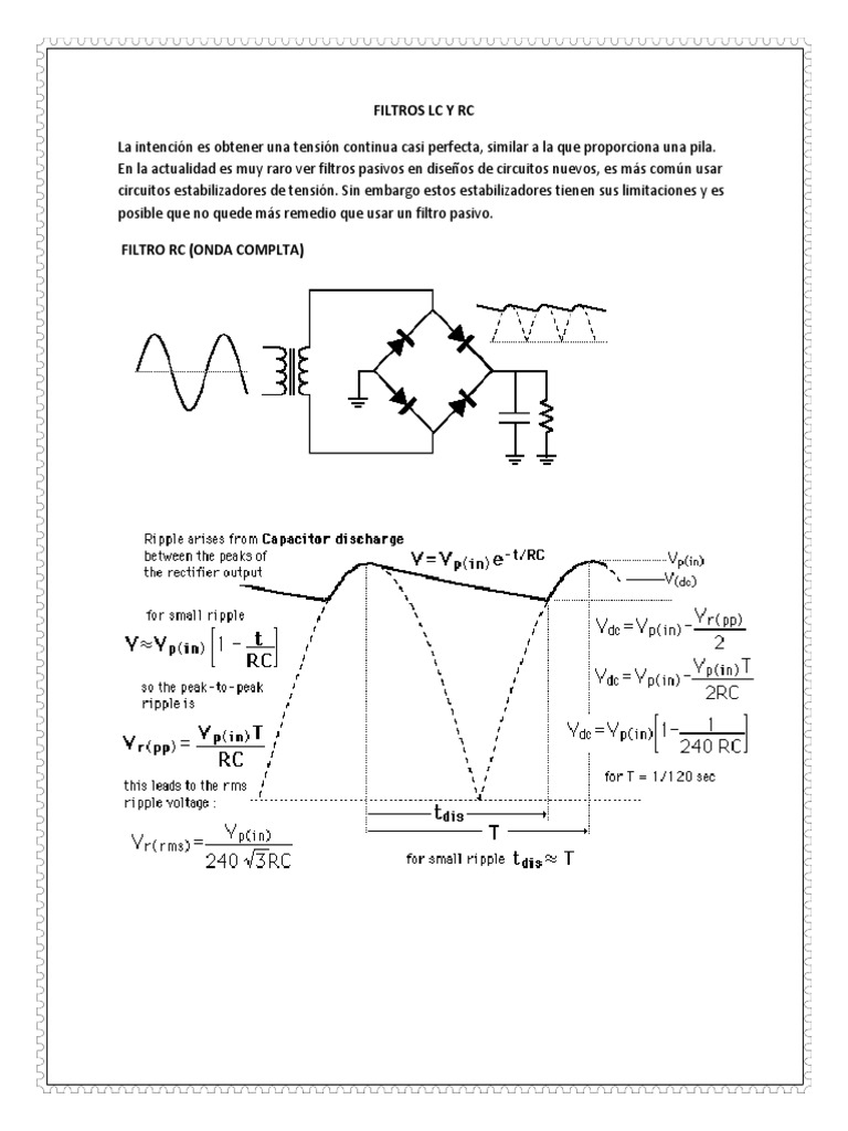 Filtros LC y RC | PDF