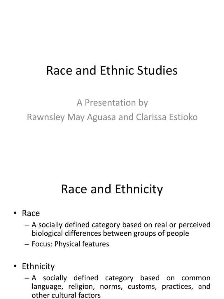 Race and Ethnic Studies | PDF | Ethnic Groups | Prejudices