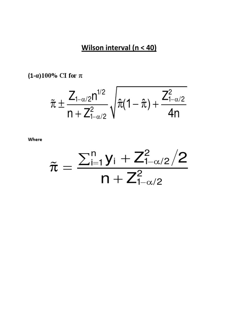 Wilson Interval | PDF | Null Hypothesis | Statistical Hypothesis Testing