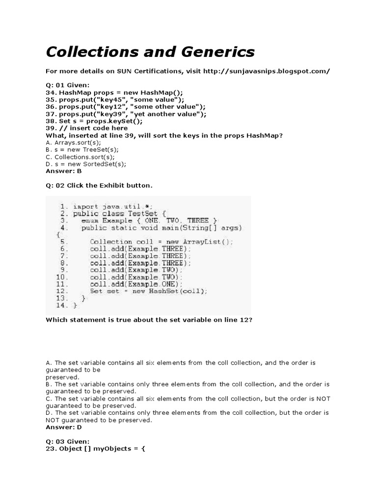 Collections and Generics | PDF | C (Programming Language) | Java (Programming Language)